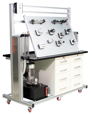 Hydraulics training set, advanced level (FH-102) - HYDRAULICS TRAINING SET - FESTECH